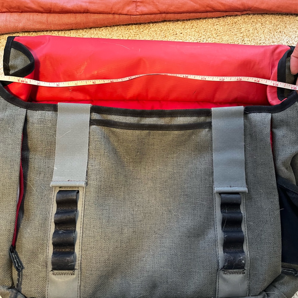 Grey And Red Timbuk2 Bike Messenger Bag - Gem